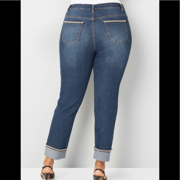 Jeans | Chevron Stitch Convertible Cuff Straight Jean | Poshmark